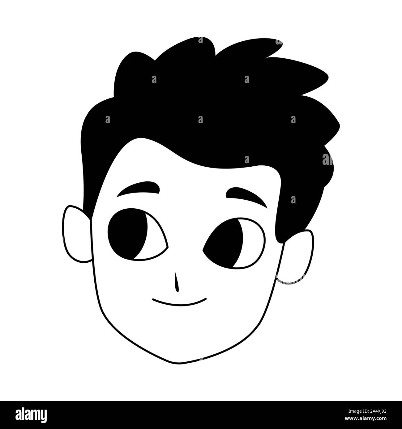 happy kid face icon, flat design Stock Vector Image & Art - Alamy