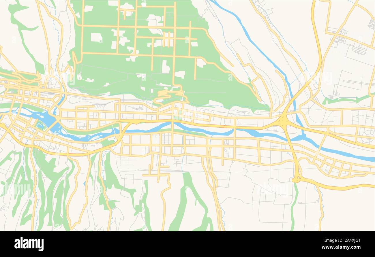 Printable street map of Baoji, Province Shaanxi, China. Map template ...