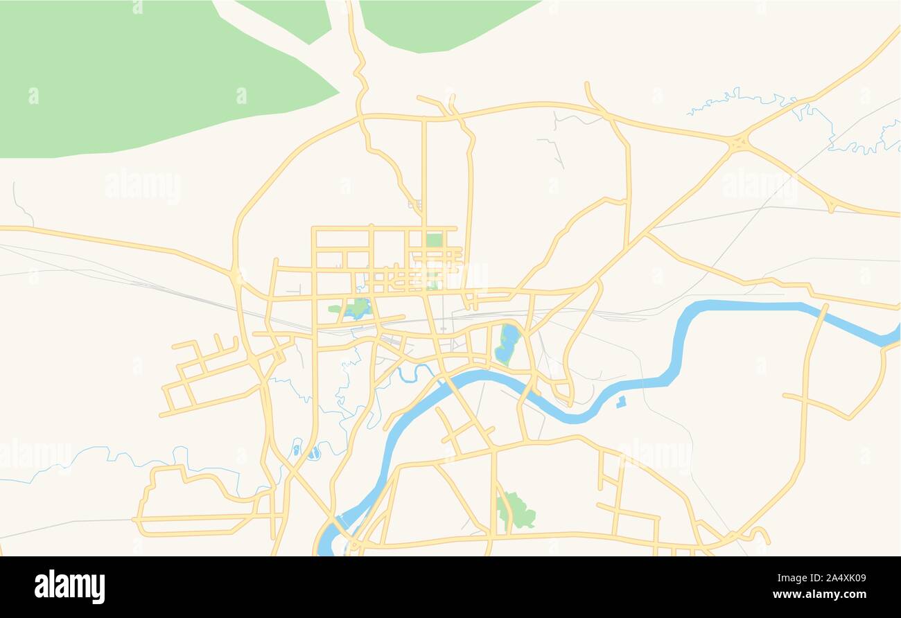 Printable street map of Guigang, Province Guangxi, China. Map template ...