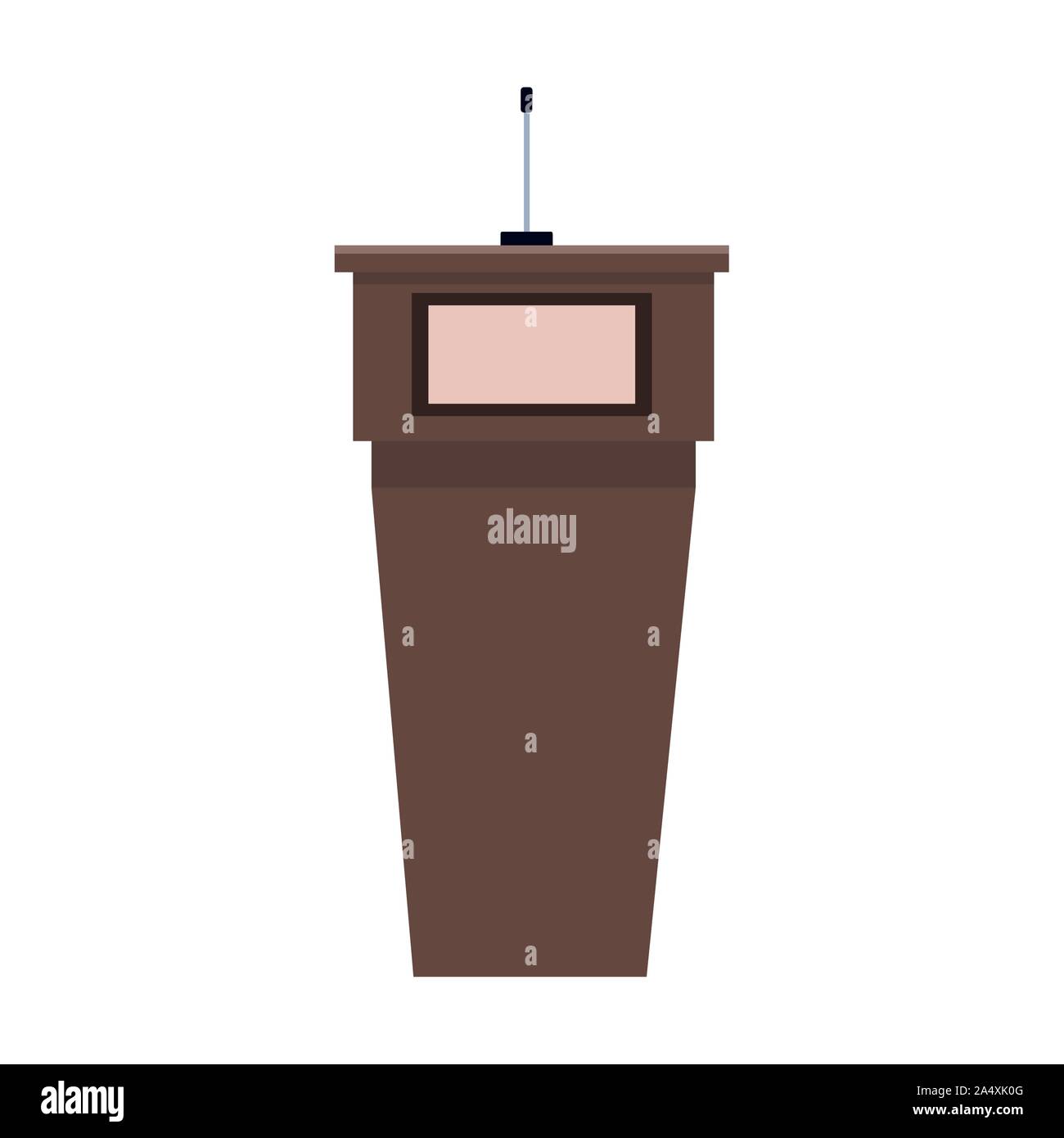 podium with microphone icon, flat design Stock Vector Image & Art - Alamy