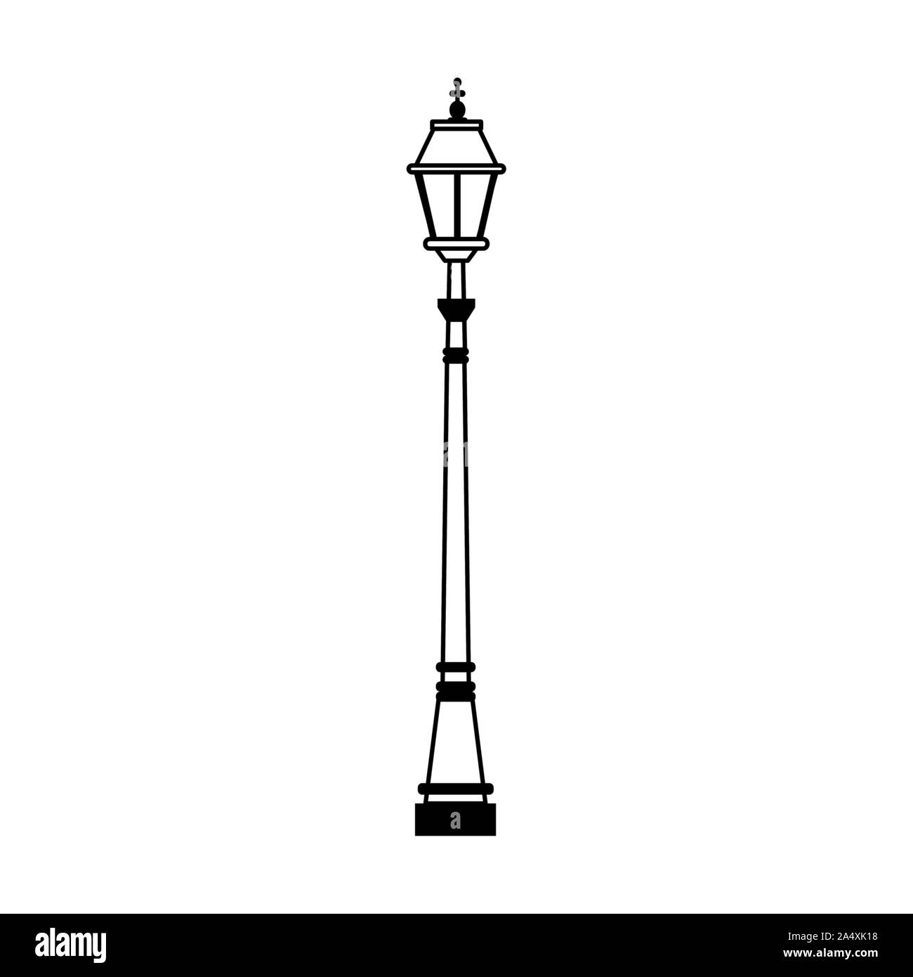 Old gas street lamp Cut Out Stock Images & Pictures - Alamy
