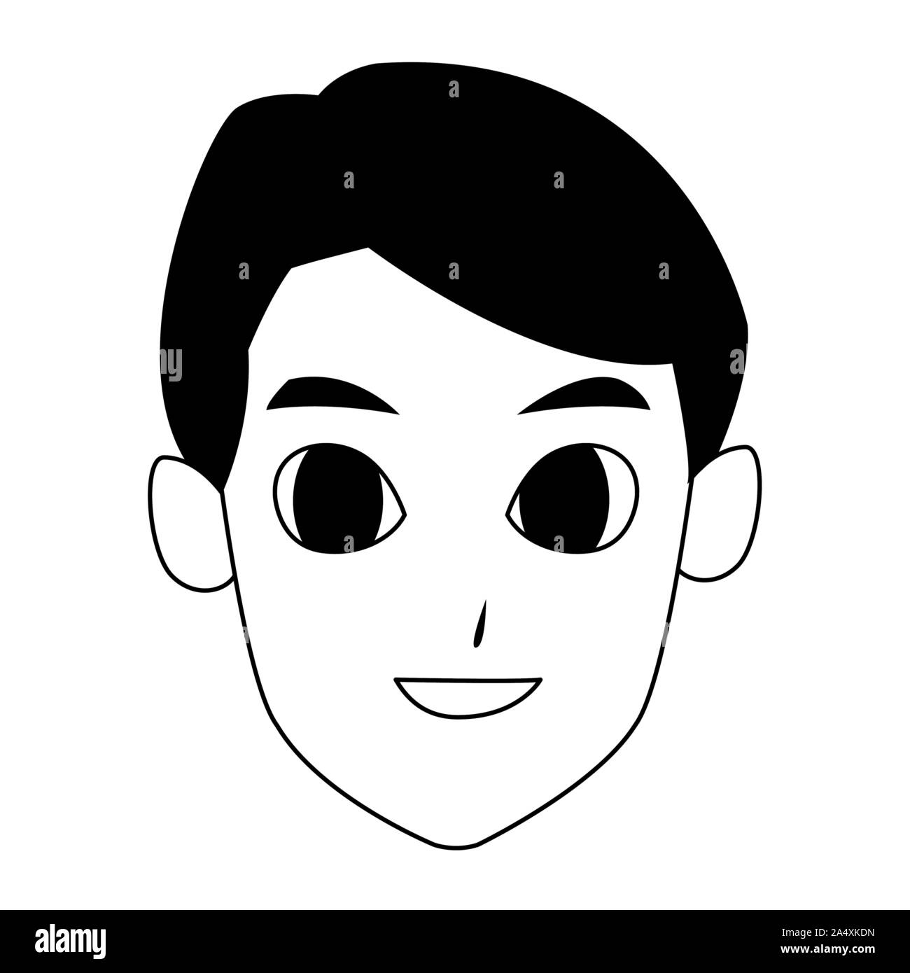 cartoon young man face, flat design Stock Vector Image & Art - Alamy