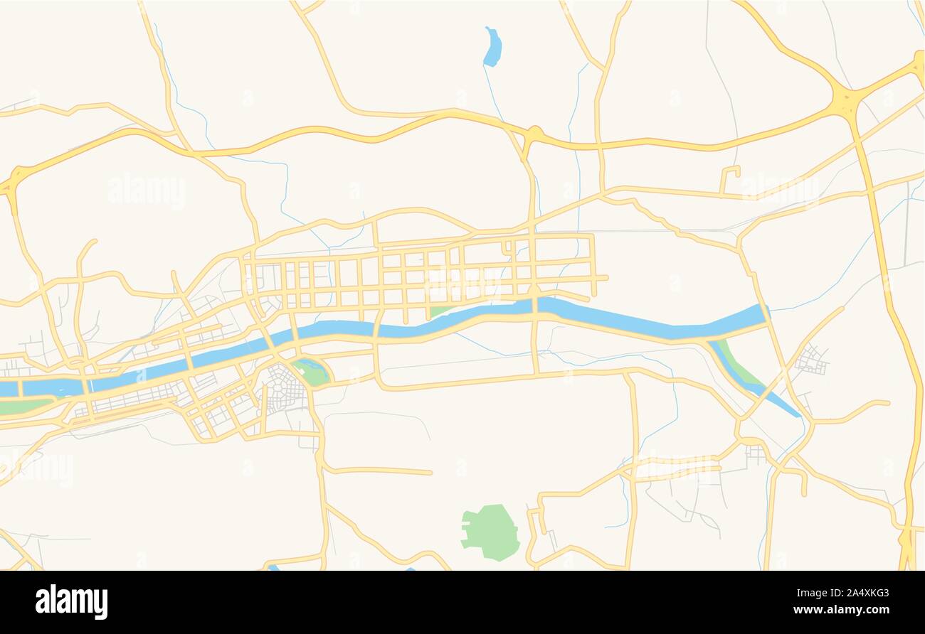 Printable street map of Fushun, Province Liaoning, China. Map template ...