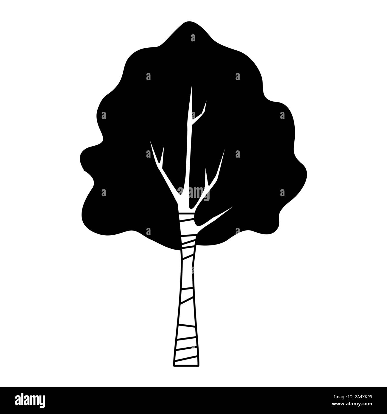 Tall tree icon flat Stock Vector Images - Alamy