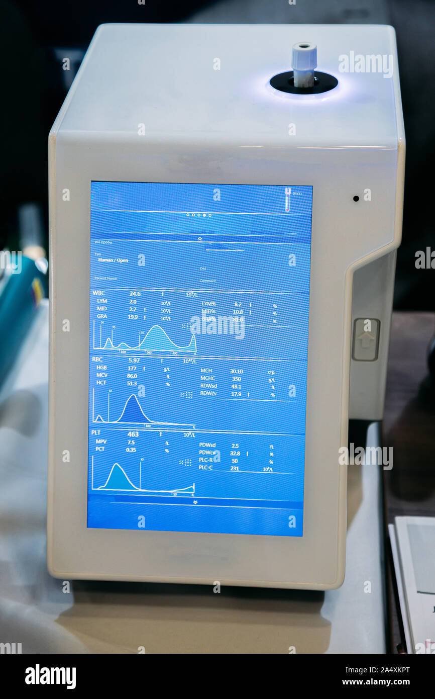 New modern digital urine express analyzing machine Stock Photo - Alamy