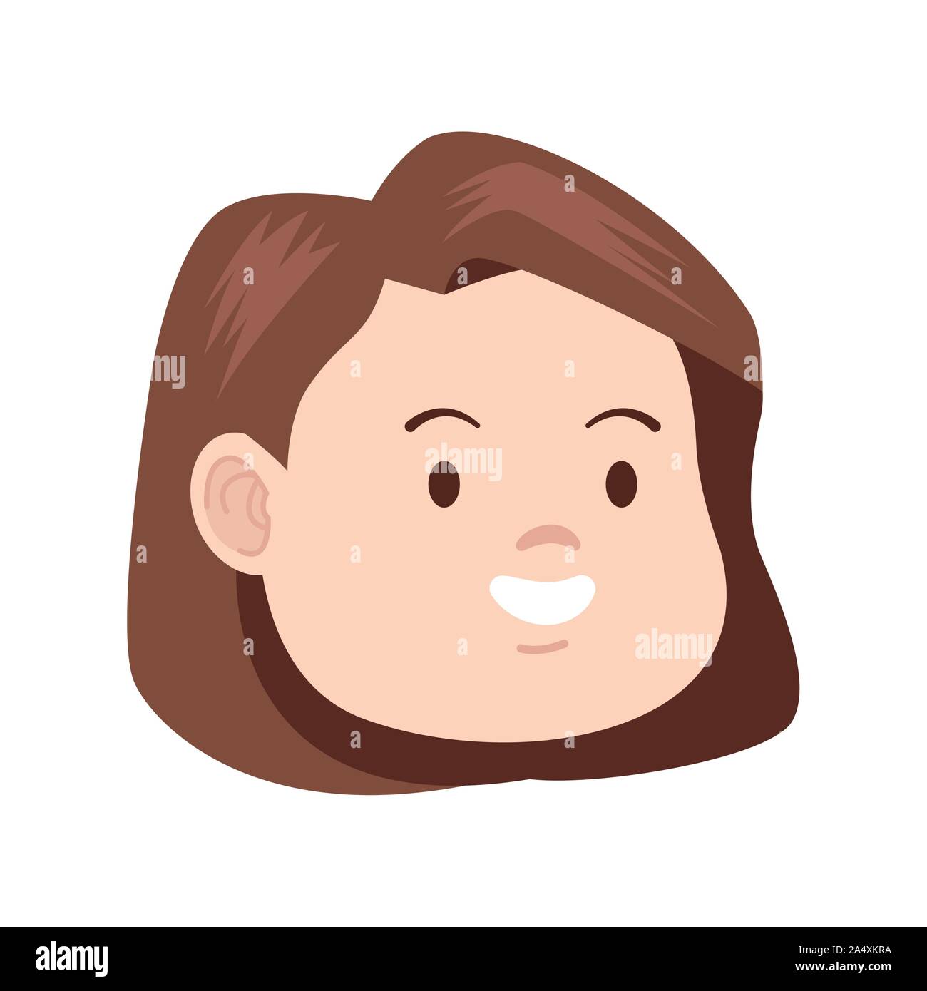 girl smiling icon, flat design Stock Vector Image & Art - Alamy