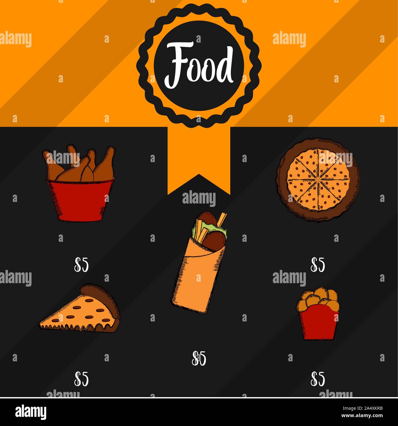 Food menu. Restaurant menu design - Vector illustration Stock Vector ...