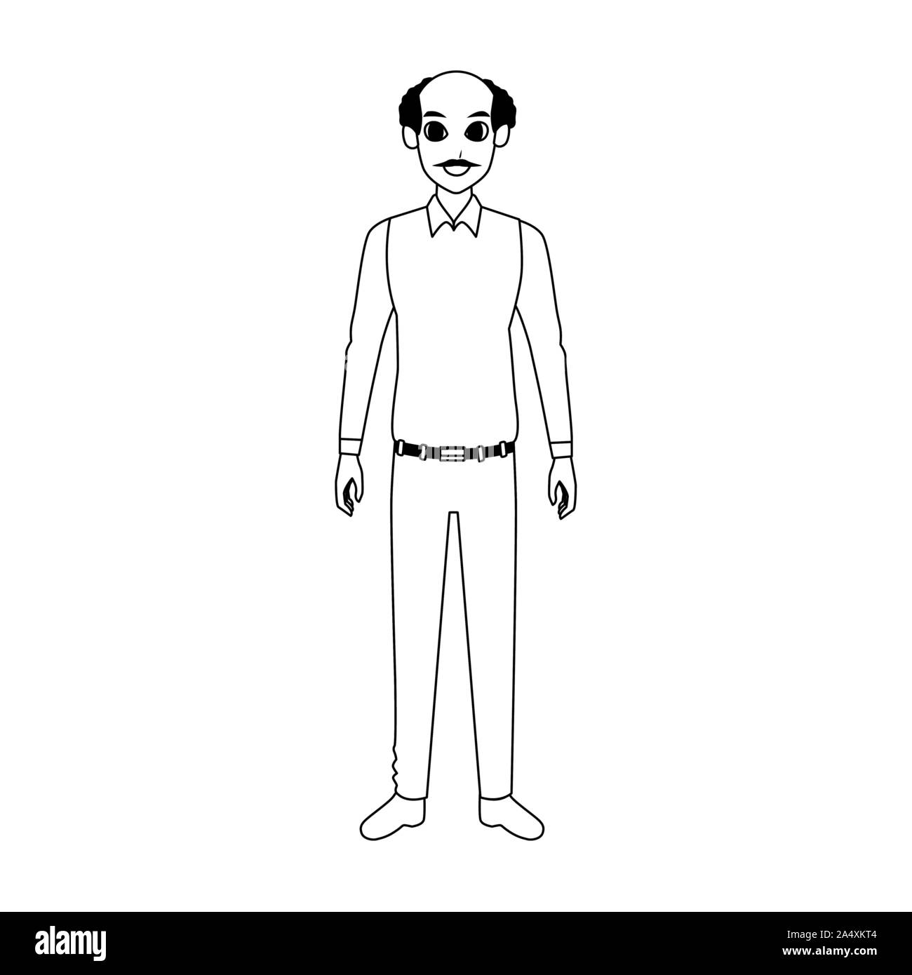 Senior gentleman standing in Stock Vector Images - Alamy