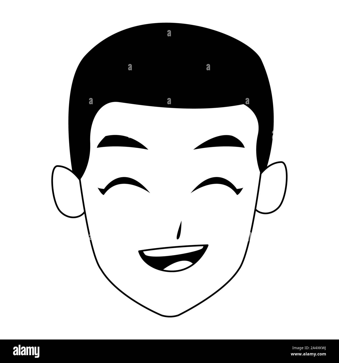 man smiling cartoon icon, flat design Stock Vector Image & Art - Alamy