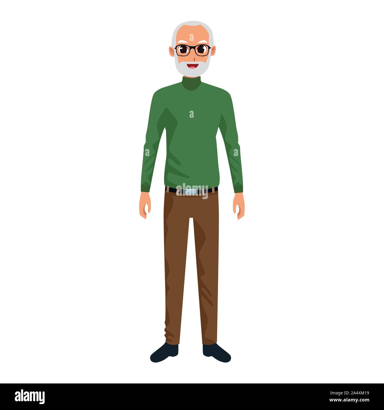 old man standing, flat design Stock Vector Image & Art - Alamy