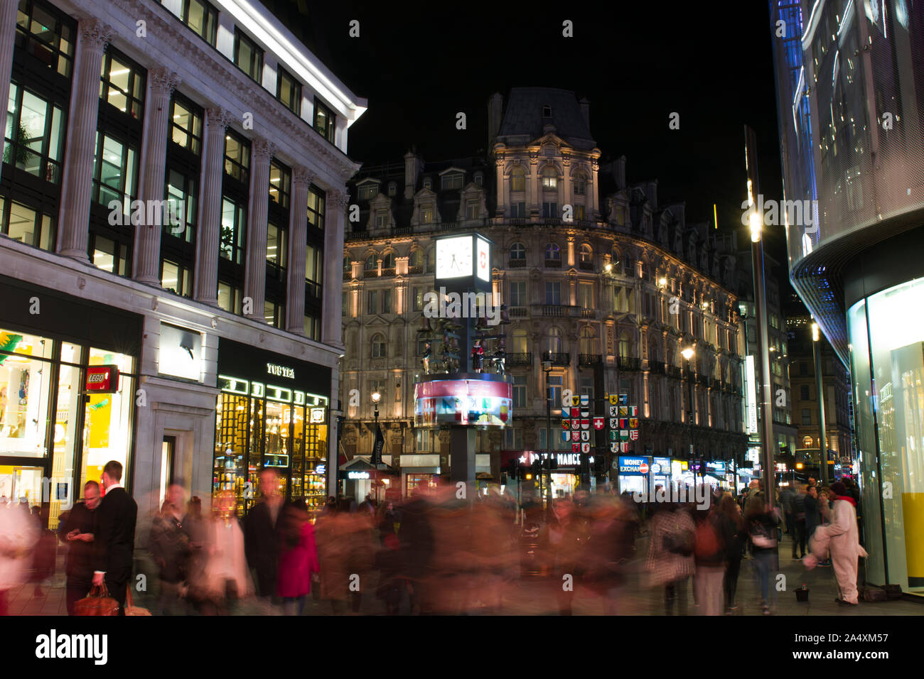timelapse photo of nightlife in London Stock Photo - Alamy