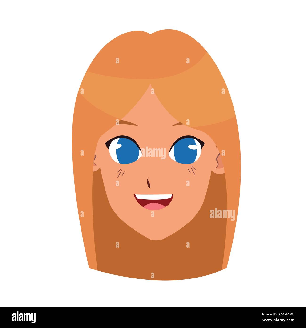 cartoon girl smiling icon Stock Vector Image & Art - Alamy