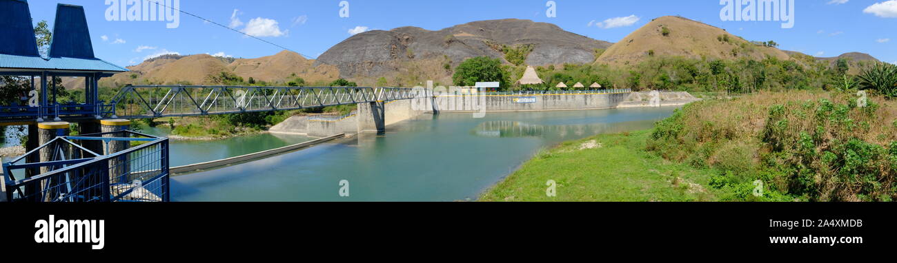Indonesia Sumba - Dam Bendungan Kambaniru Reservoir wide angle Stock ...