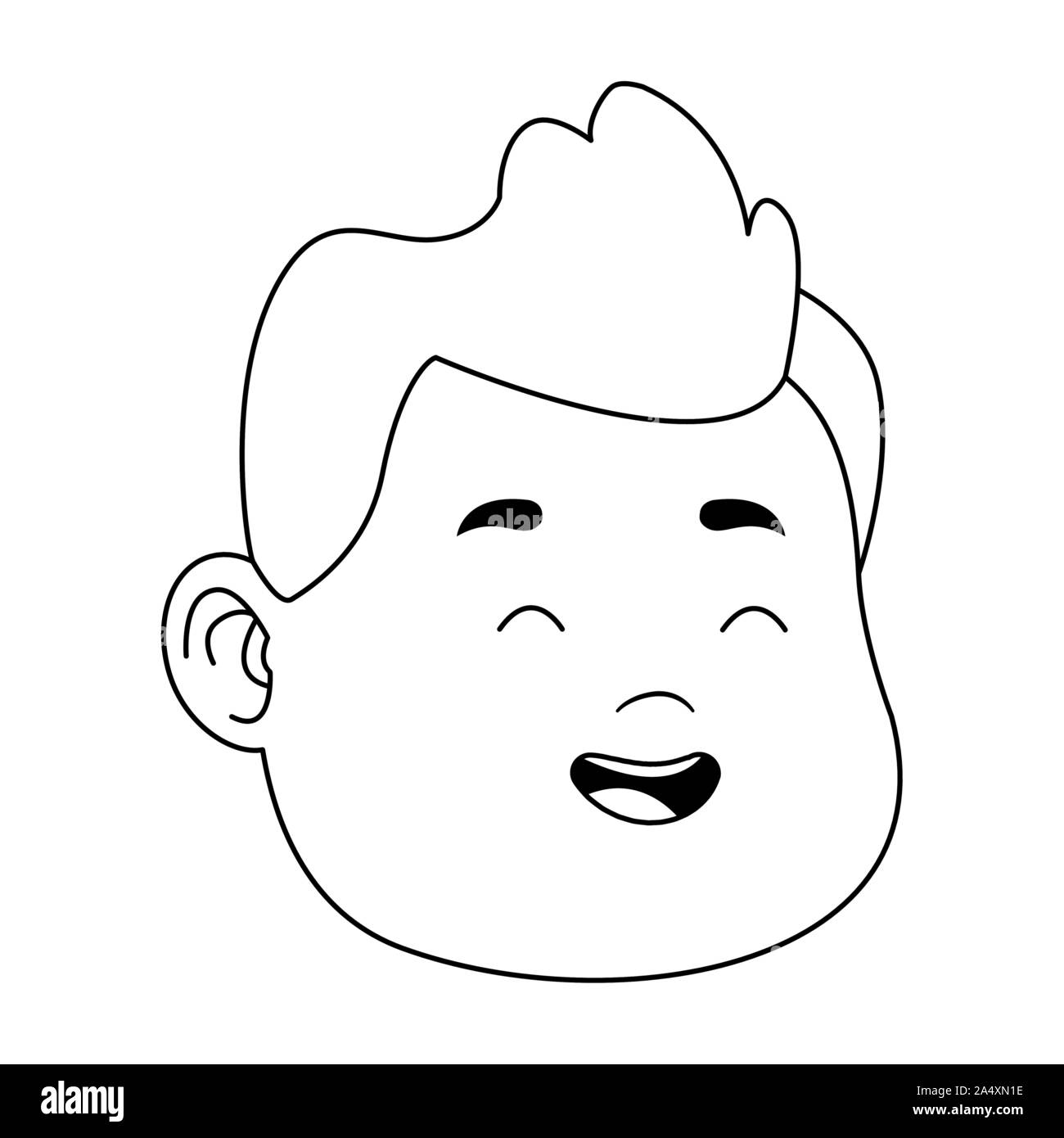 cartoon man laughing icon, flat design Stock Vector Image & Art - Alamy