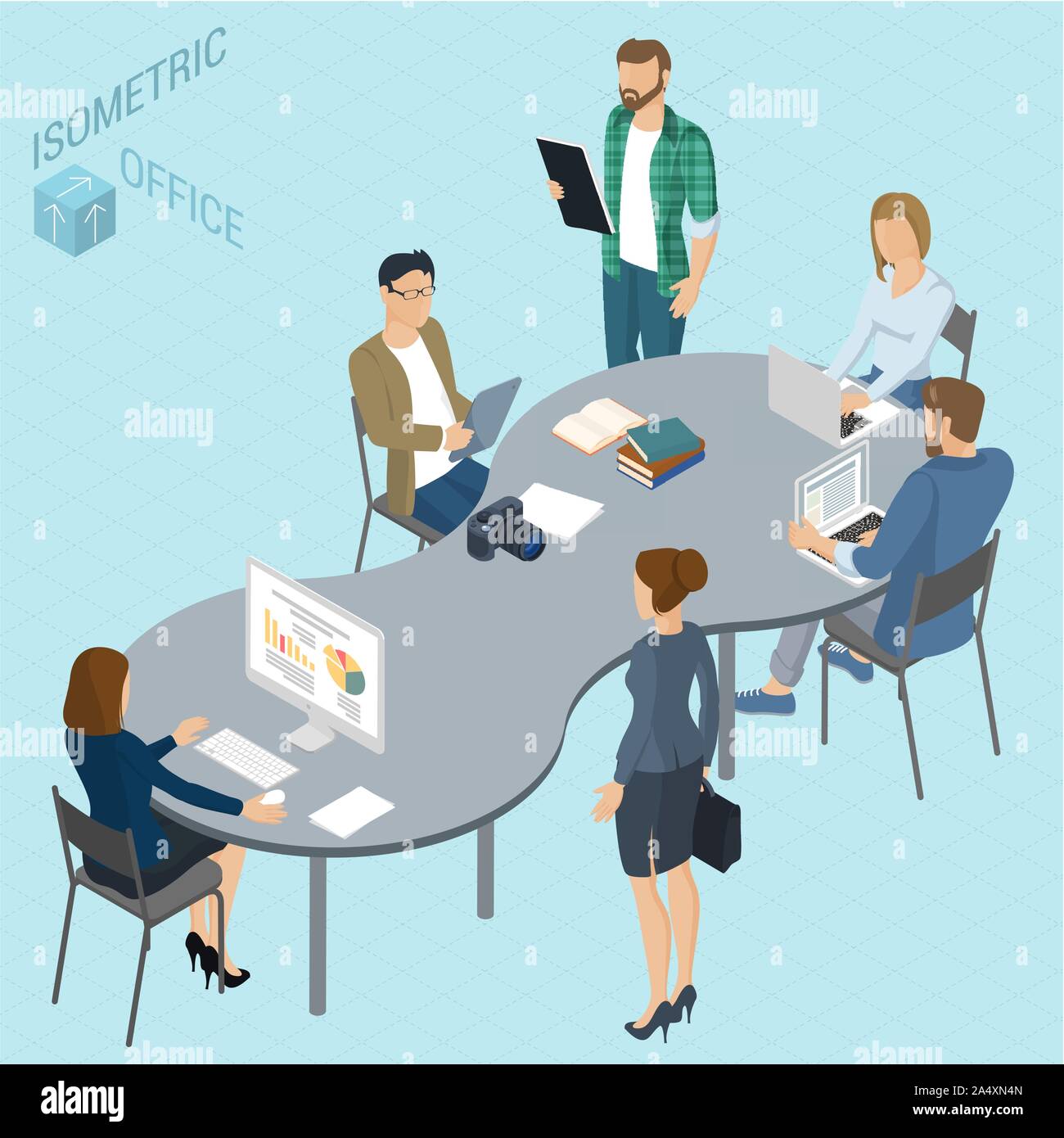 Modern coworking office worker Stock Vector Images - Alamy