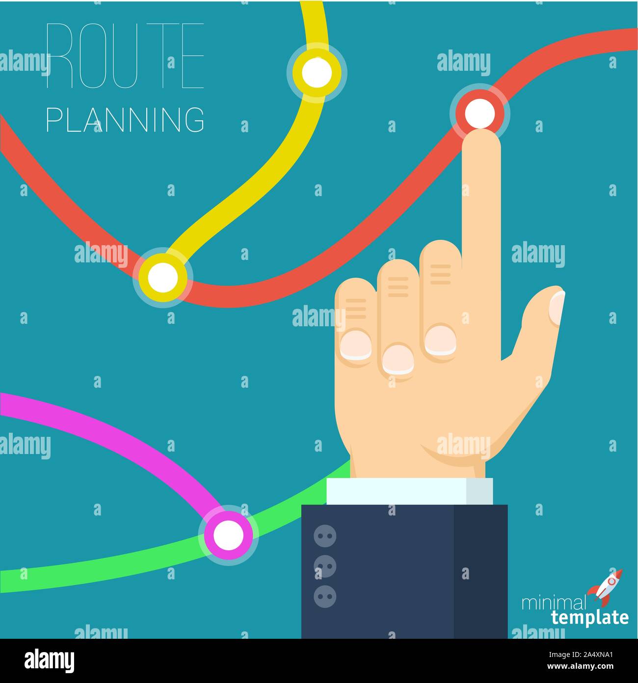 Route planning vector concept Stock Vector Image & Art - Alamy