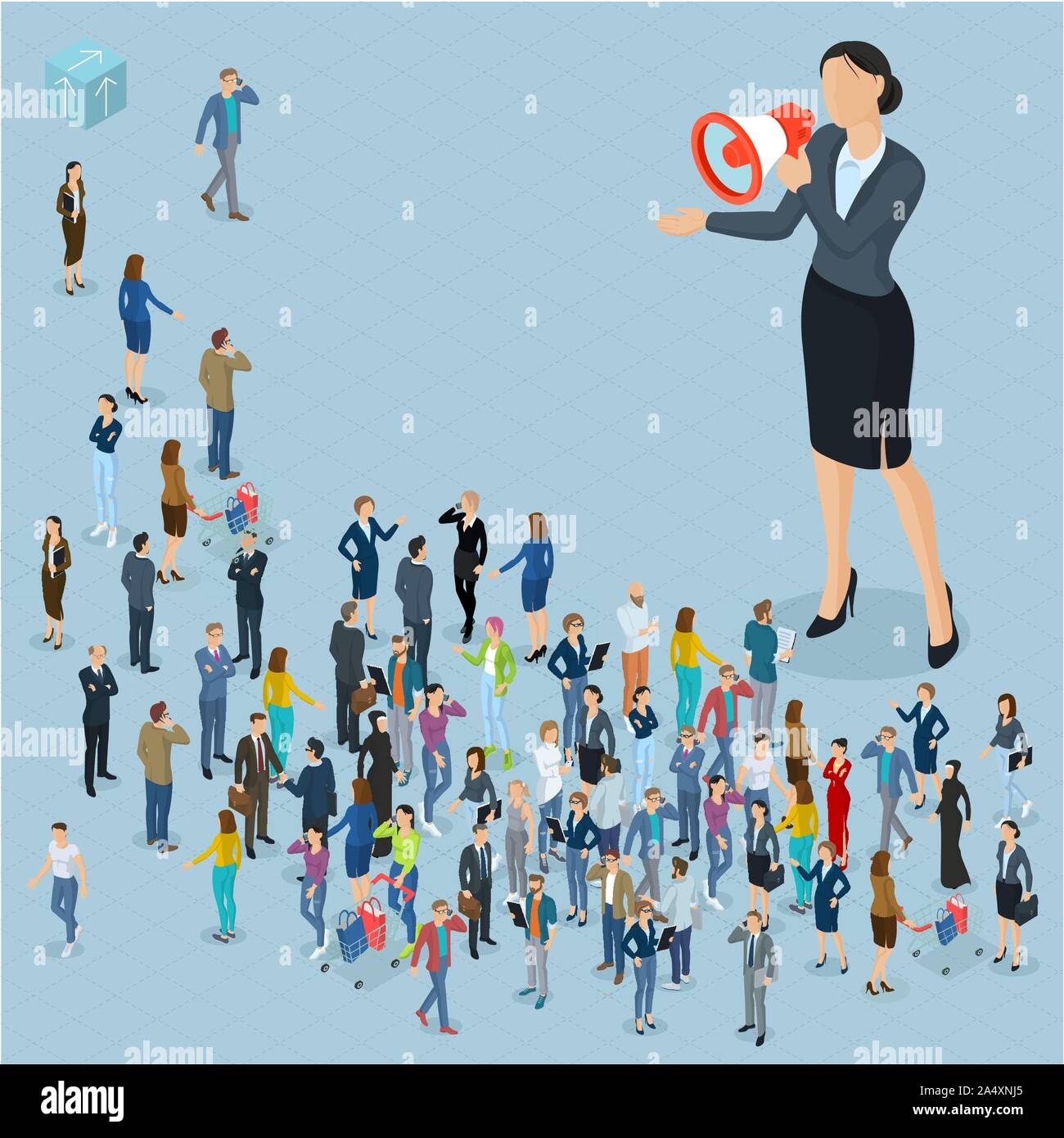 Leadership isometric concept icon Stock Vector Images - Alamy