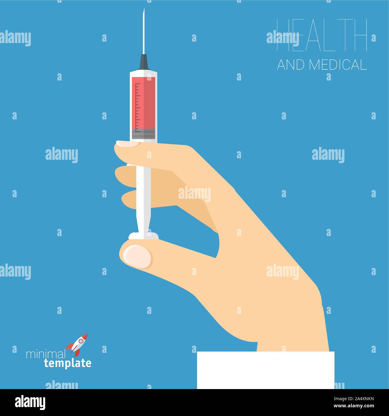Doctor hand with syringe Stock Vector Image & Art - Alamy