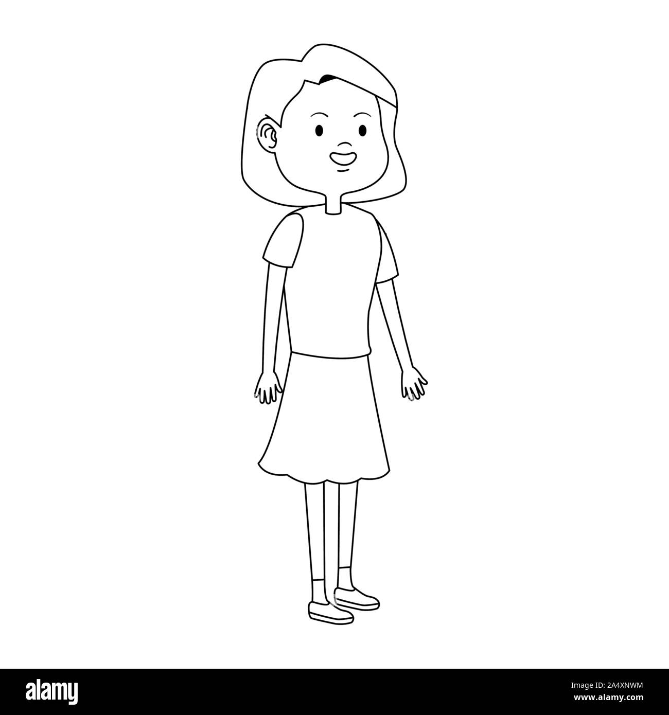 cartoon teen girl icon, flat design Stock Vector Image & Art - Alamy