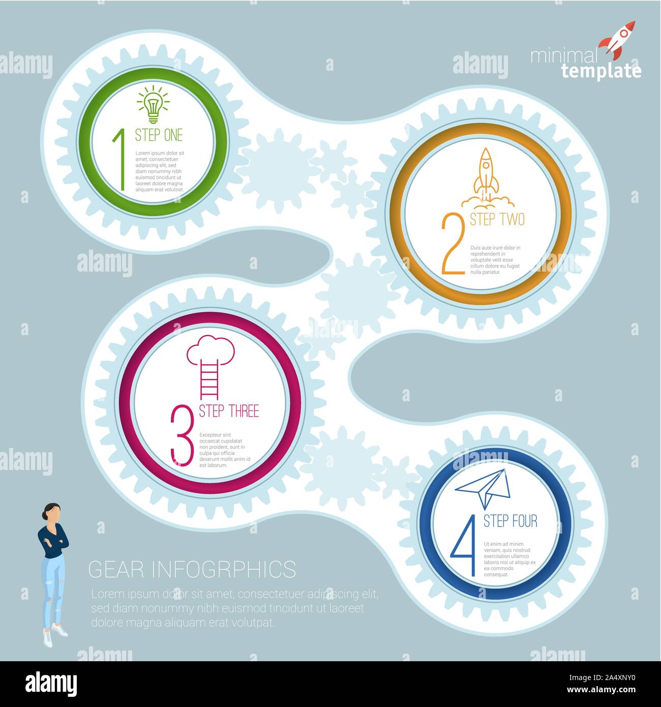 Vector infographics step by step template Stock Vector Image & Art - Alamy