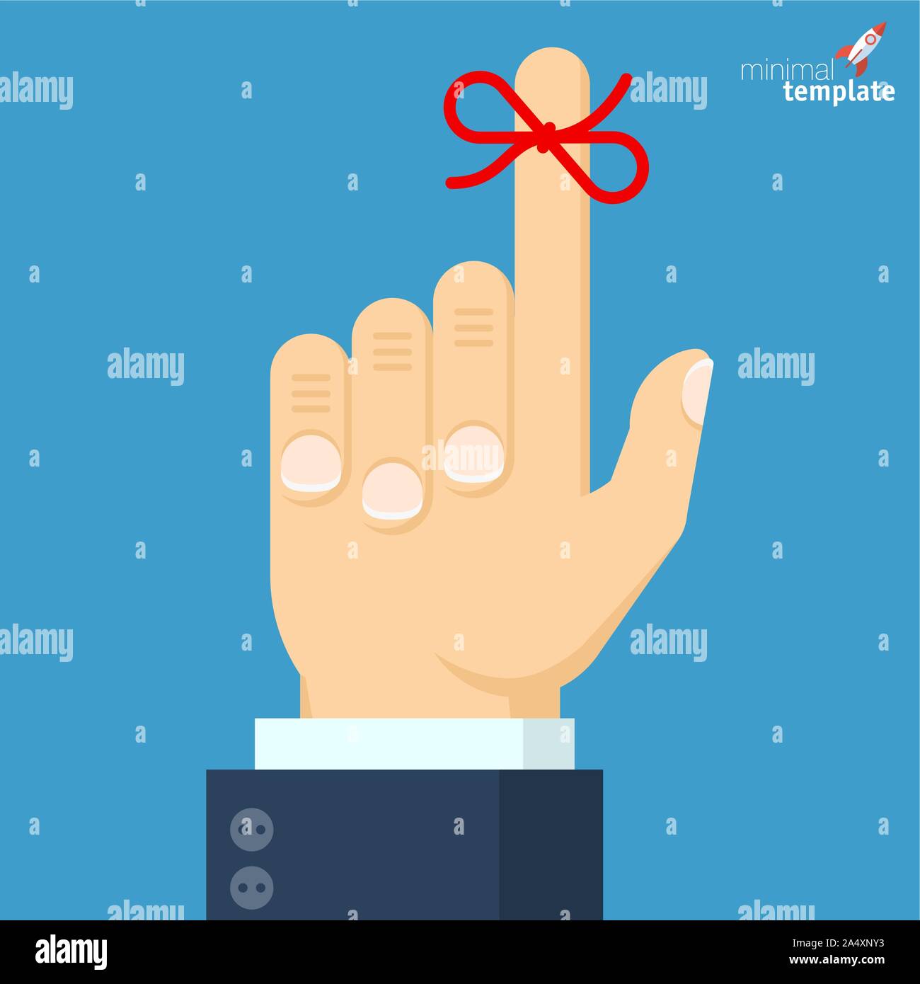 Hand red thread icon Stock Vector Images - Alamy