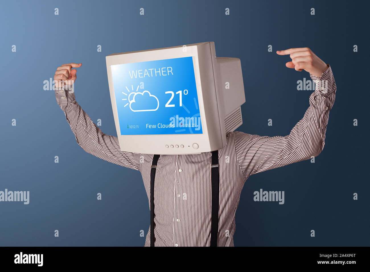 People screen monitor weather hi-res stock photography and images - Alamy