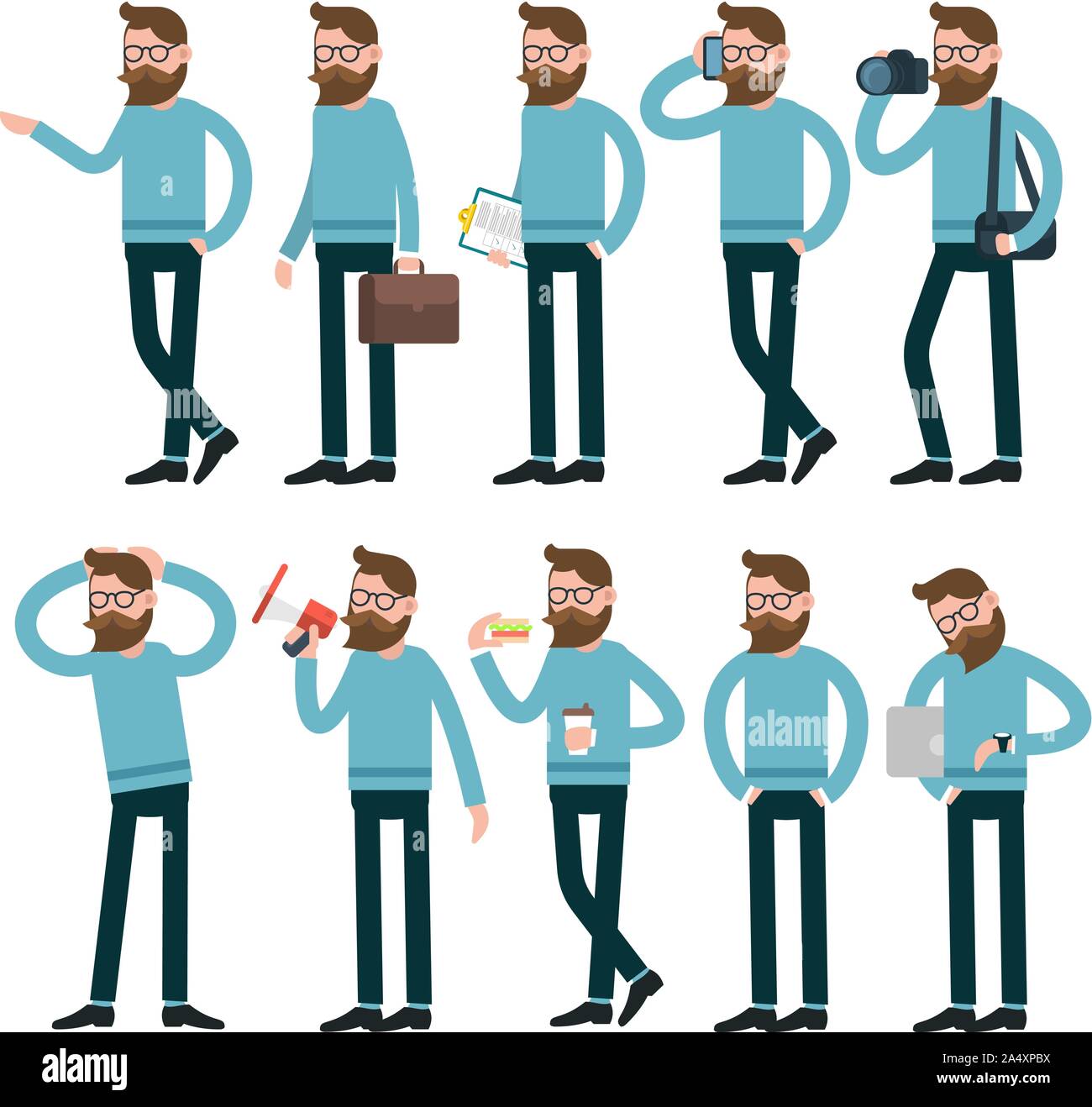 Cartoon men acting with different poses Stock Vector Image & Art - Alamy