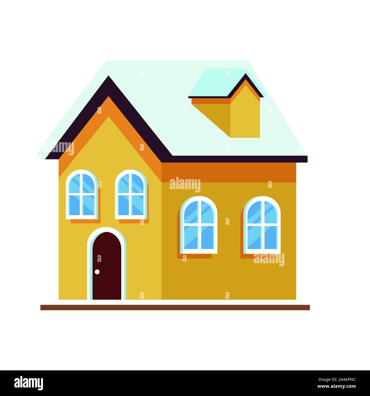 traditional house building icon, flat design Stock Vector Image & Art ...
