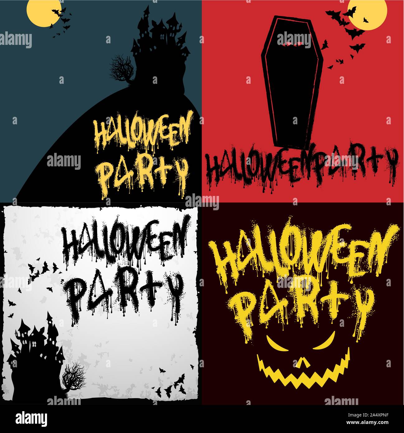 Halloween magic party flyer Stock Vector Images - Alamy