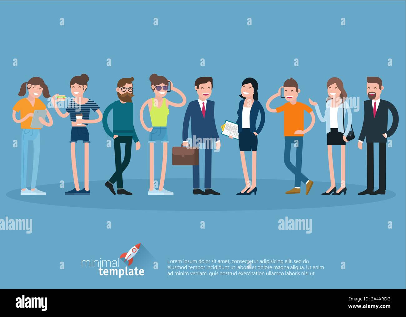 Set of flat design vector people characters Stock Vector Image & Art ...