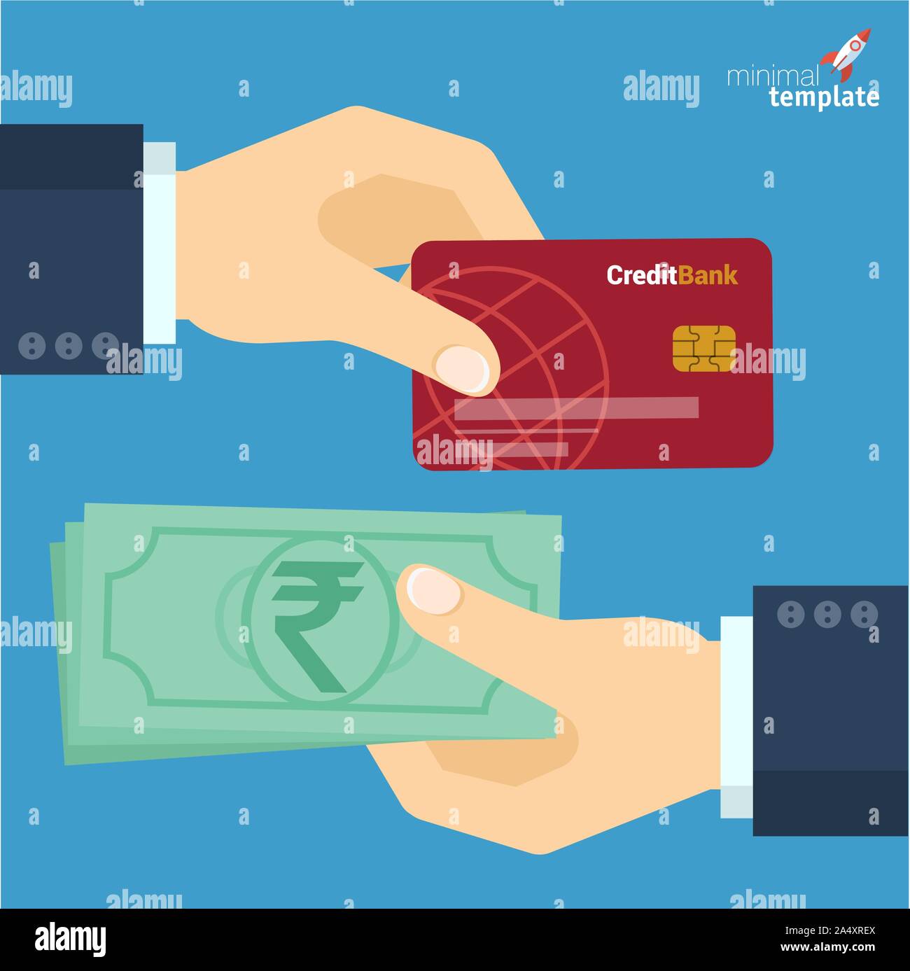 Indian rupee payment flat design vector icon Stock Vector Image & Art ...