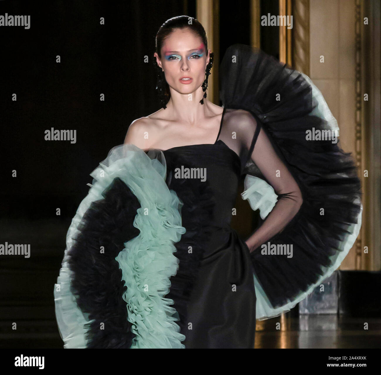 New York, NY - Sept 07, 2019: Coco Rocha walks the runway at the ...
