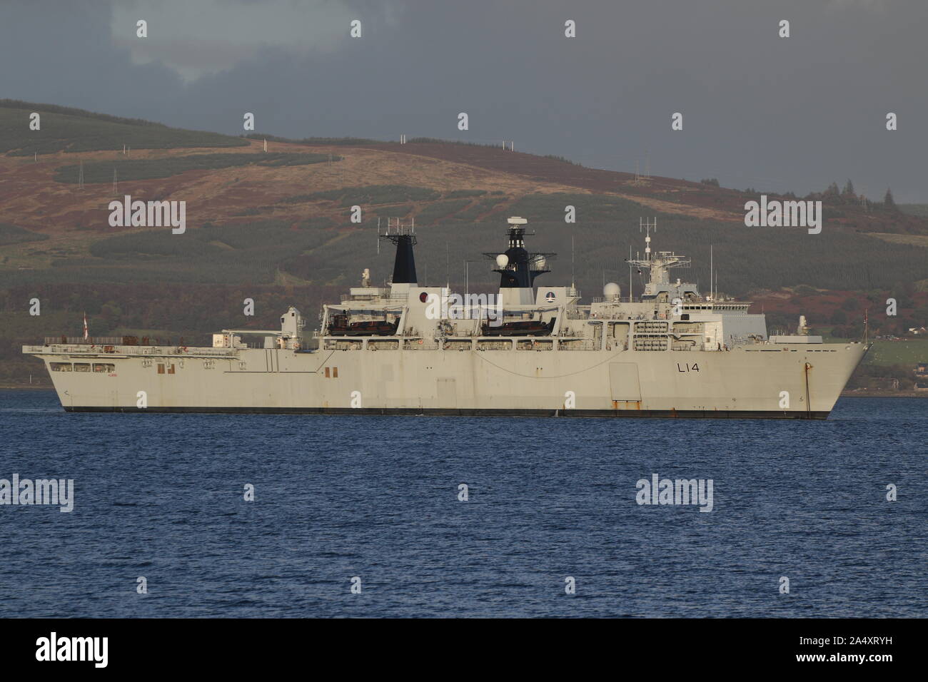 HMS Albion (L14), an Albion-class landing platform dock operated by the ...