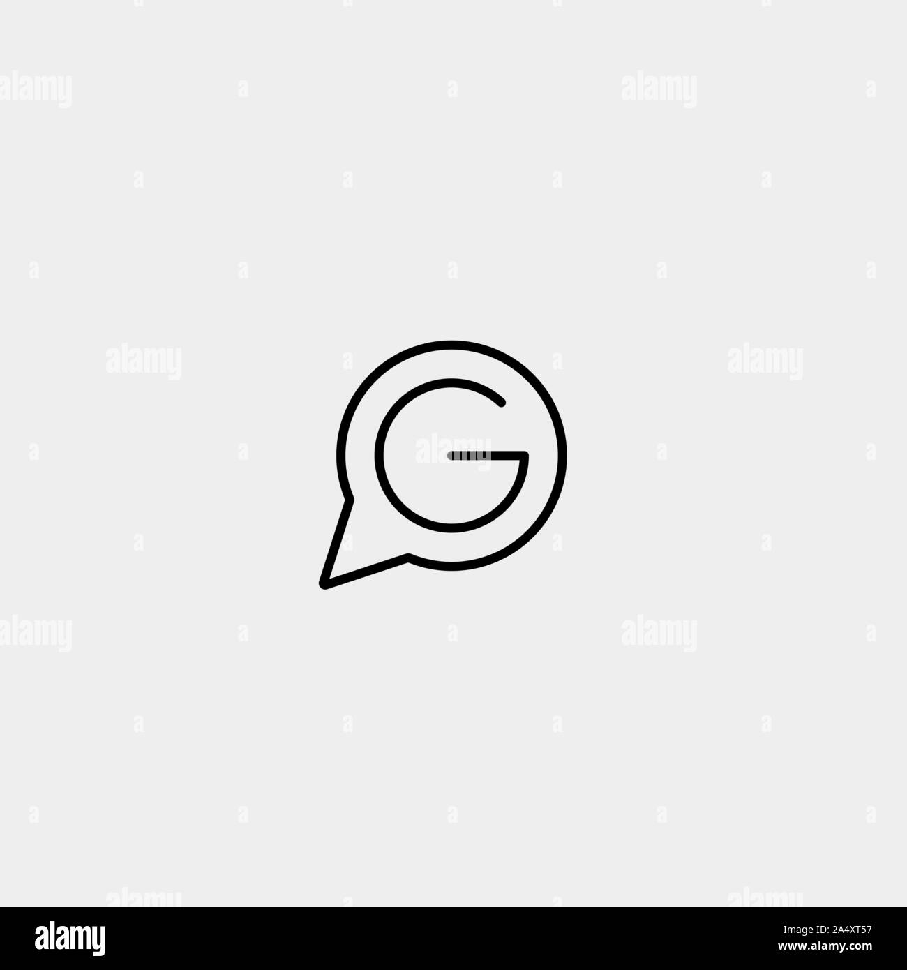 Letter G Chat Logo Template Vector Design Stock Vector Image & Art - Alamy