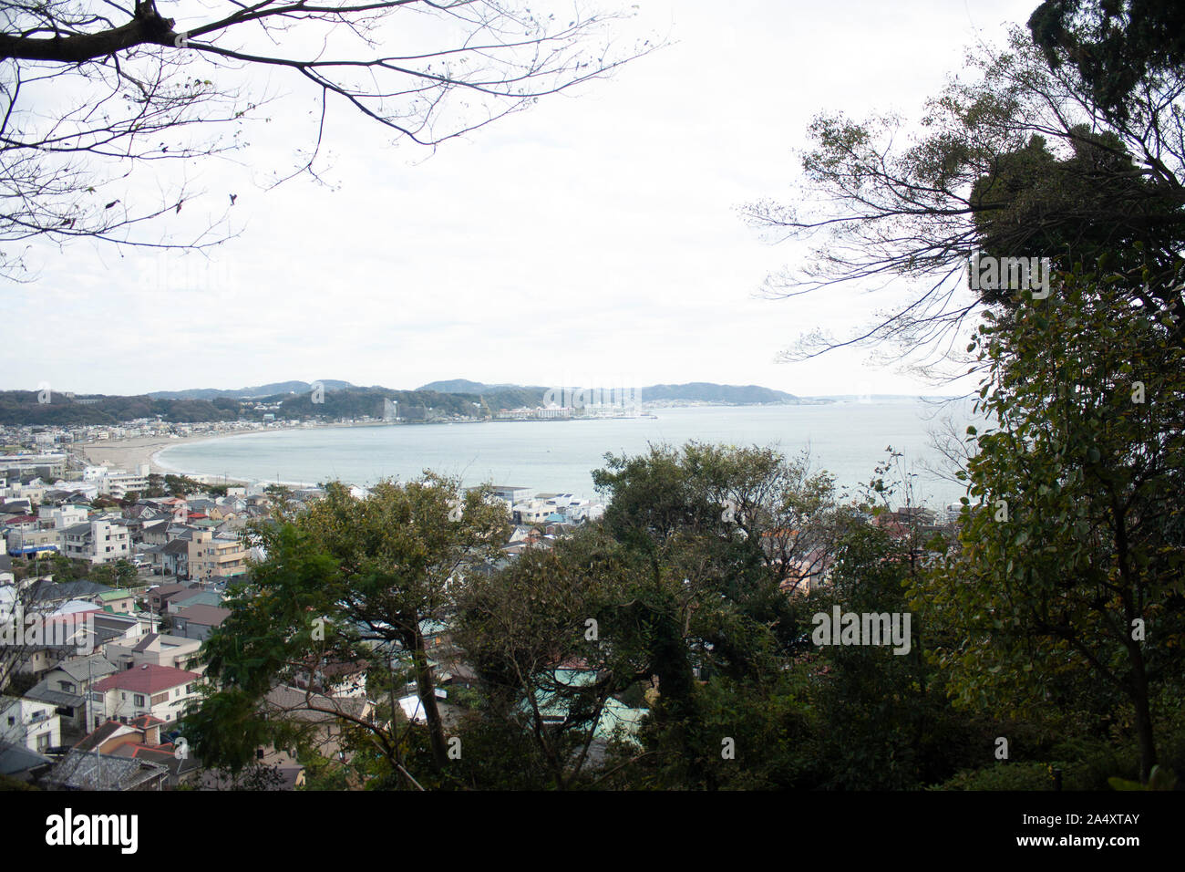 Japanese panoramic view by the sea in Kamakura Japon Stock Photo - Alamy