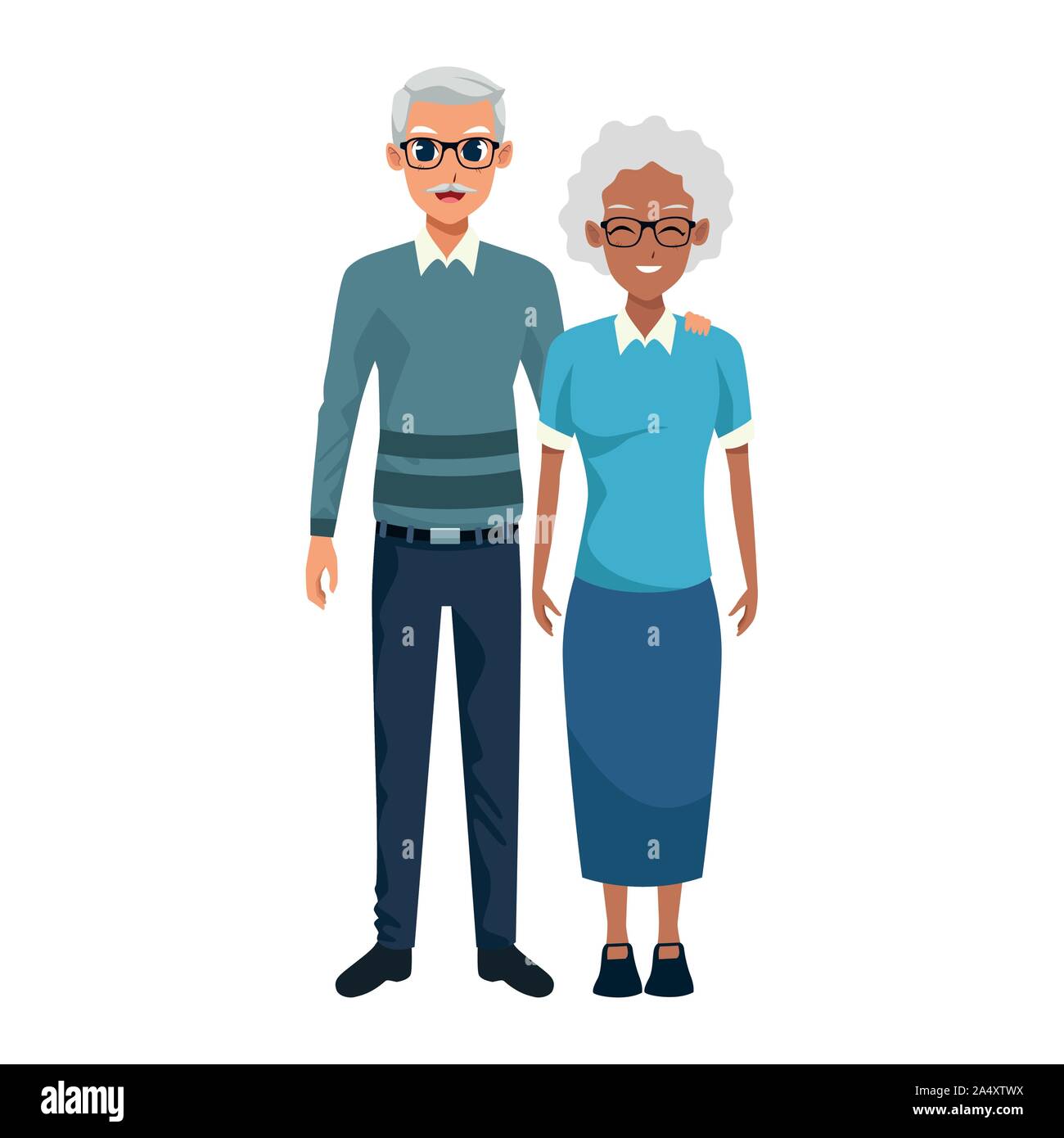 old man and woman standing icon Stock Vector Image & Art - Alamy