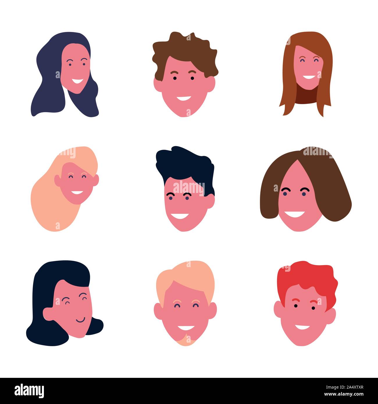 Pretty attractive beautiful face faces Stock Vector Images - Alamy