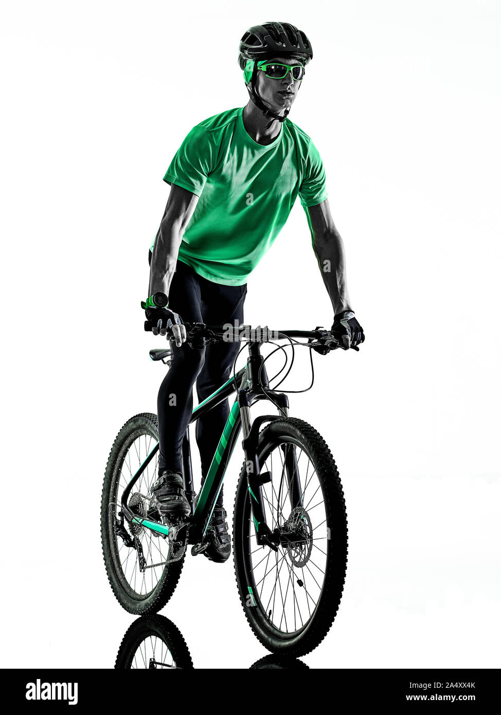 White background man on bike hi-res stock photography and images - Alamy