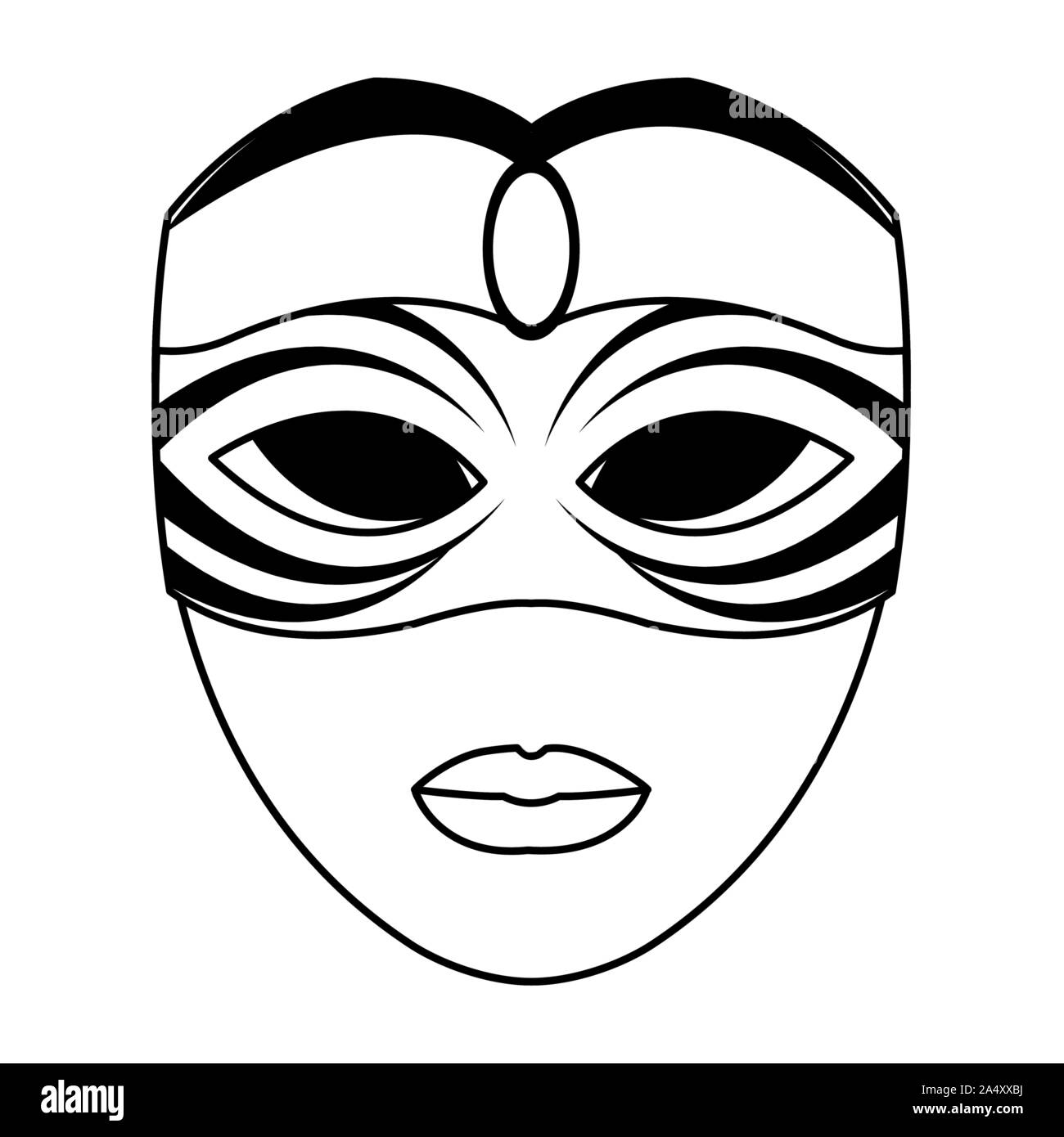carnival mask face icon, flat design Stock Vector Image & Art - Alamy