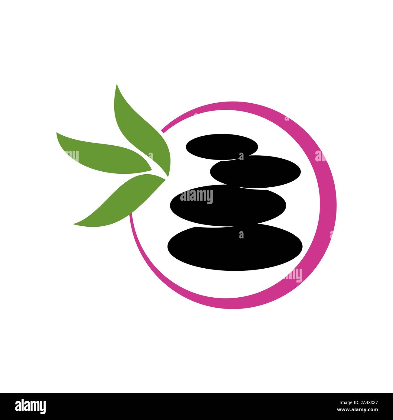 Nature Spa Logo Design Icon Vector Template Isolated Stock Vector Image