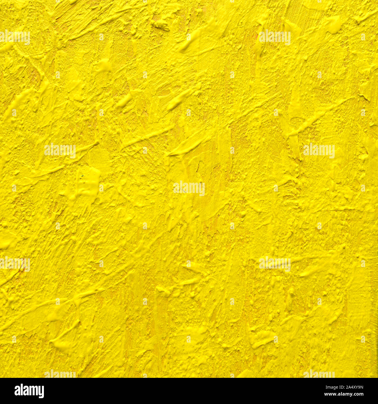 Abstract art background. Yellow acrylic painting on canvas. Color ...