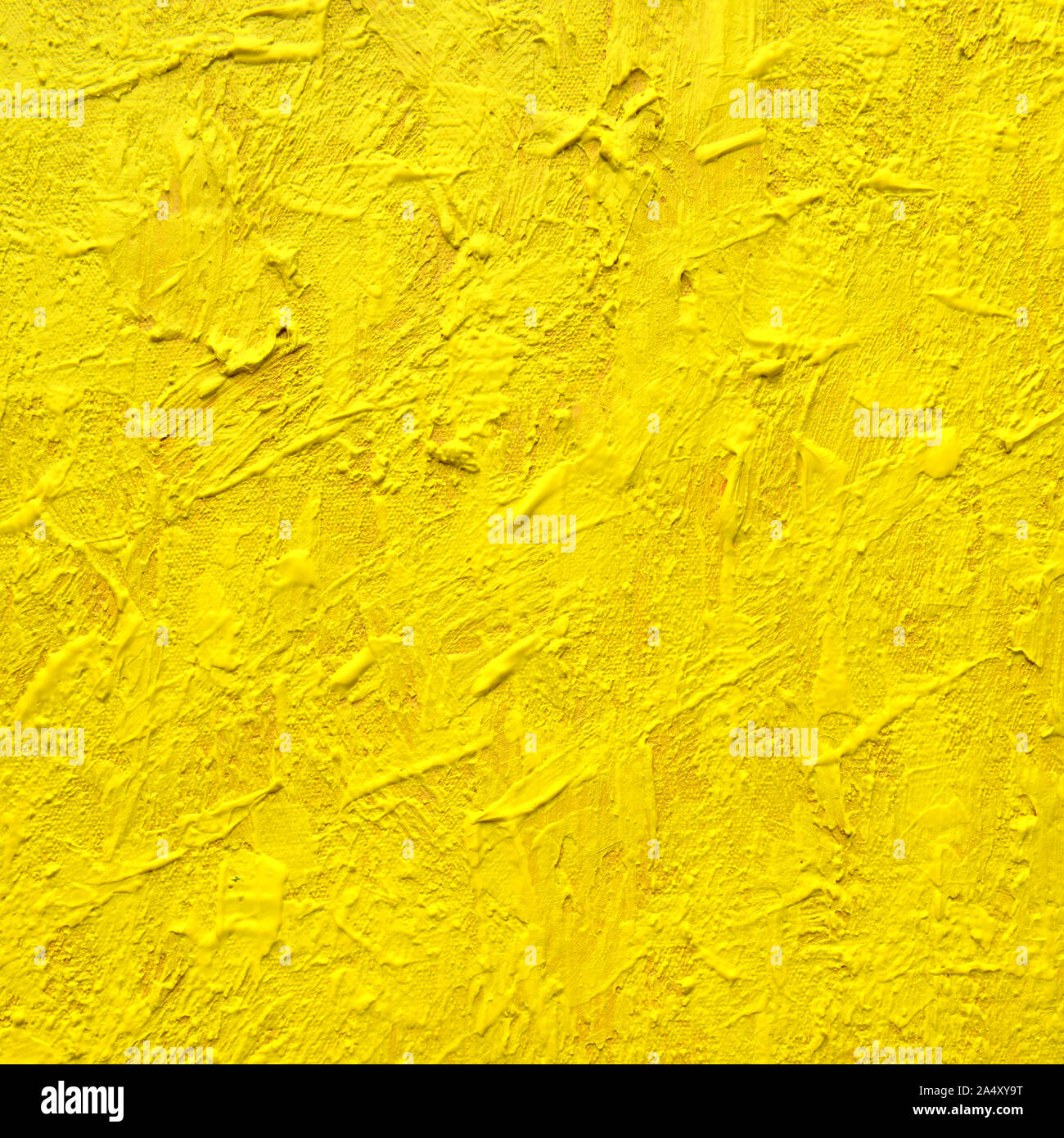 Abstract art background. Yellow acrylic painting on canvas. Color ...