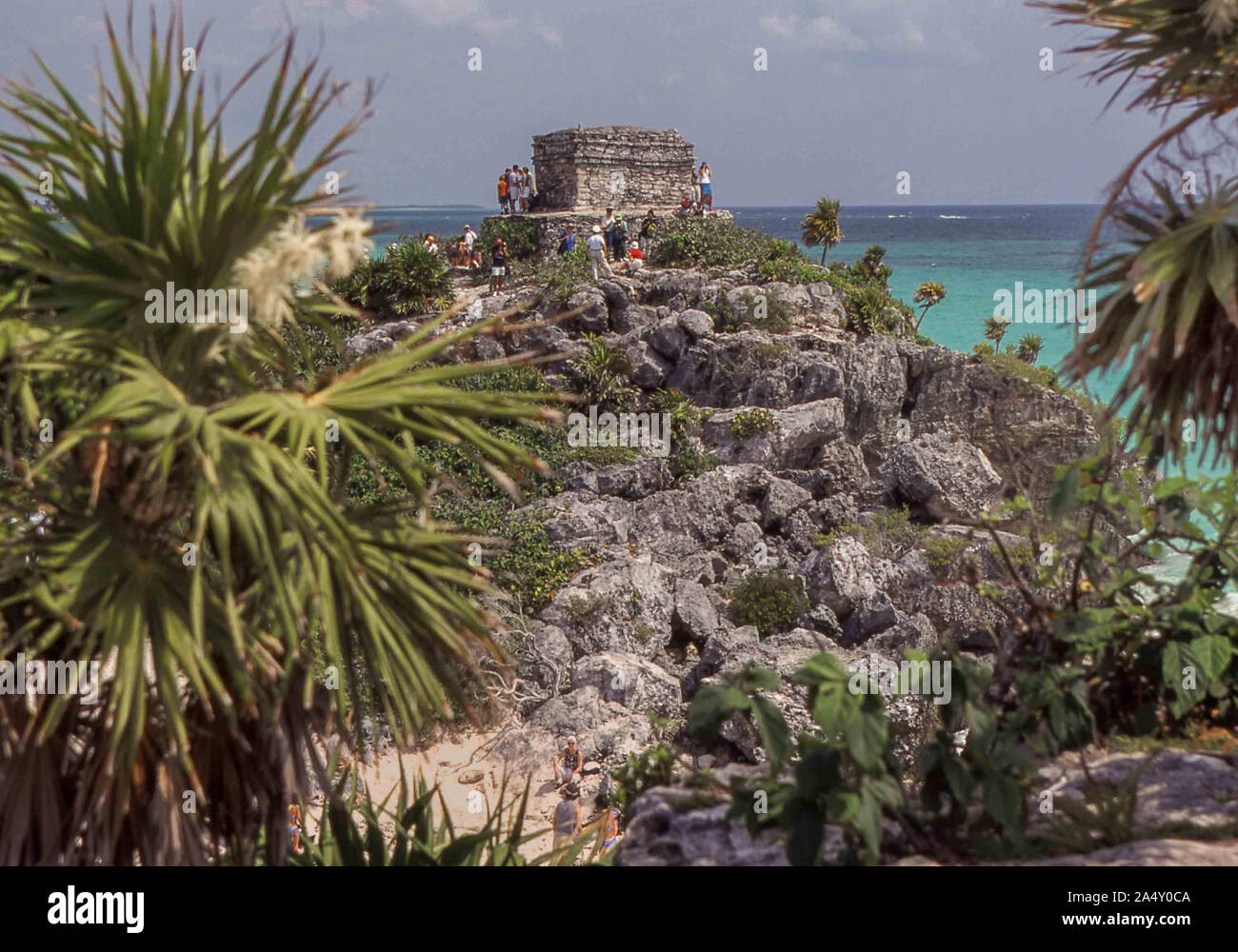 Tulum, Quintana Roo, Mexico. 10th Mar, 2000. The Temple of the Gods of ...