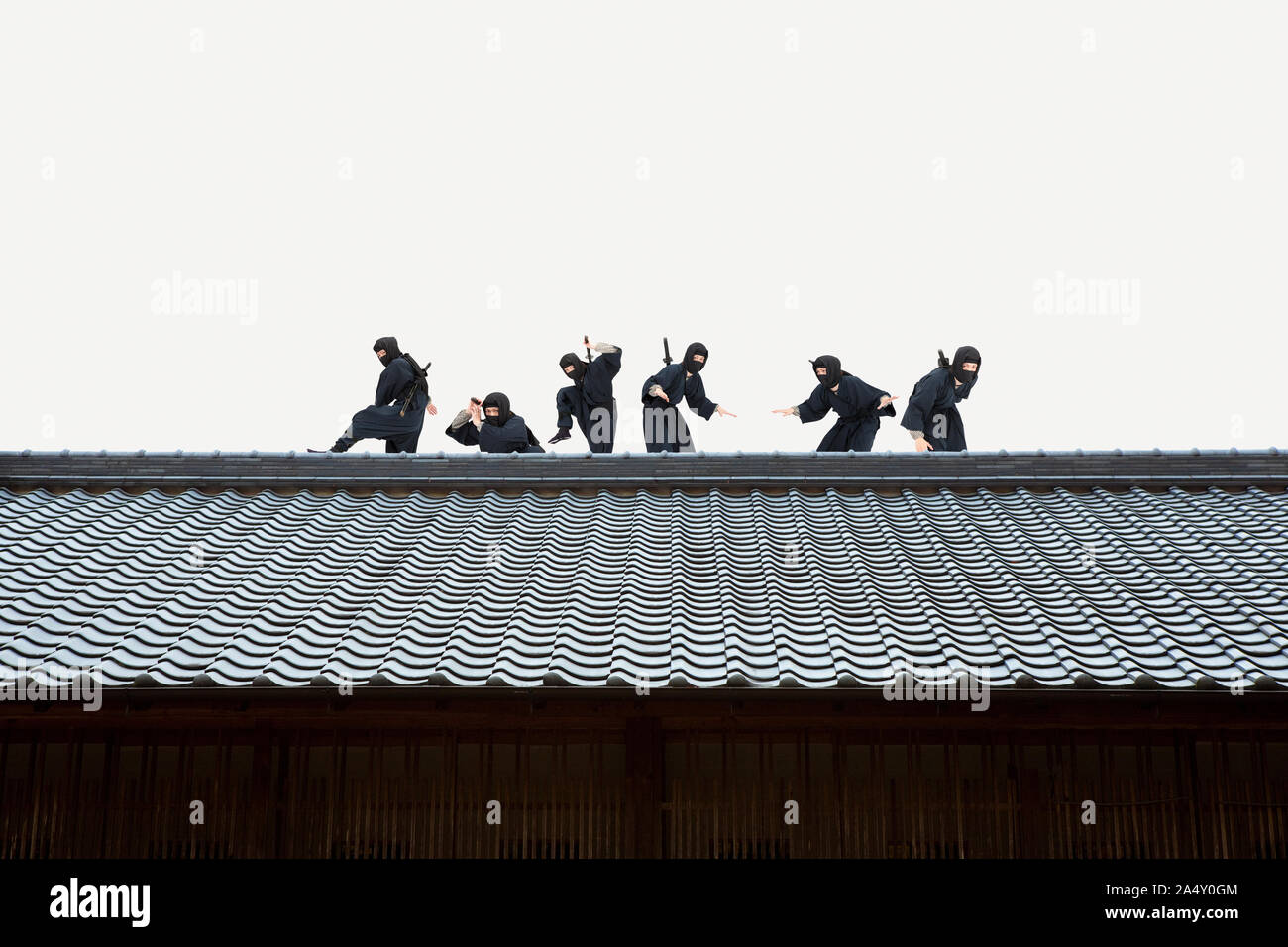 Ninja on the roof Stock Photo - Alamy