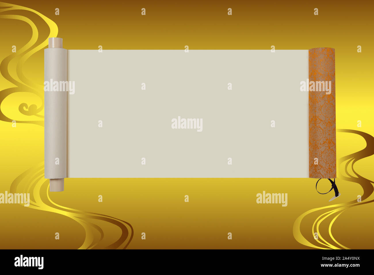 Unroll a scroll Stock Photo - Alamy