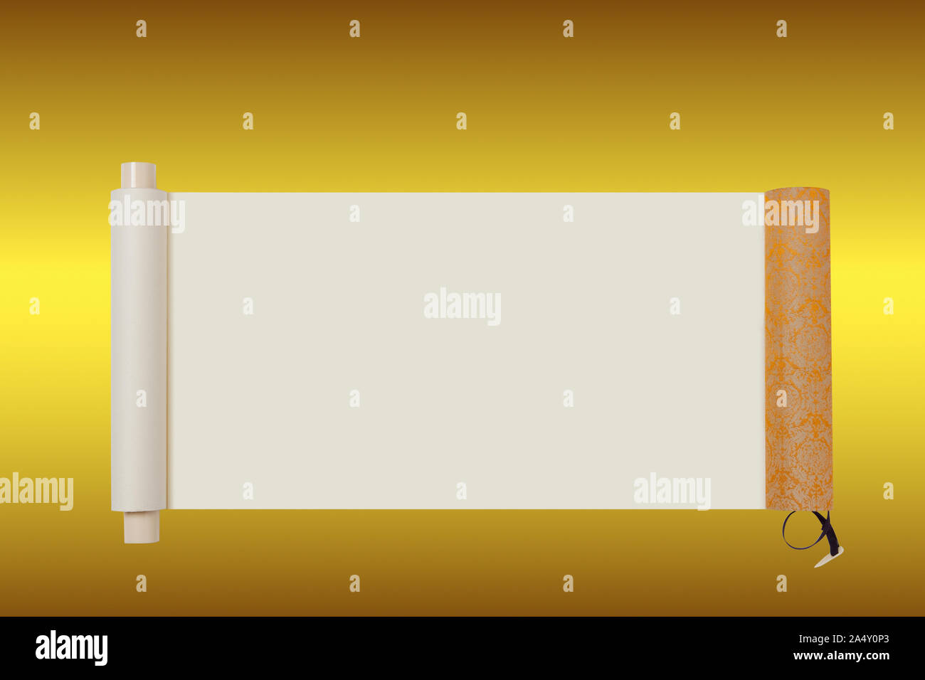 Unroll a scroll Stock Photo - Alamy