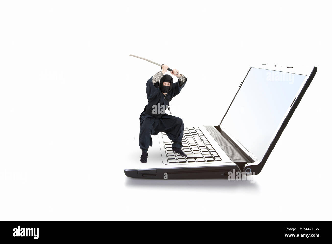Ninja and PC Stock Photo - Alamy