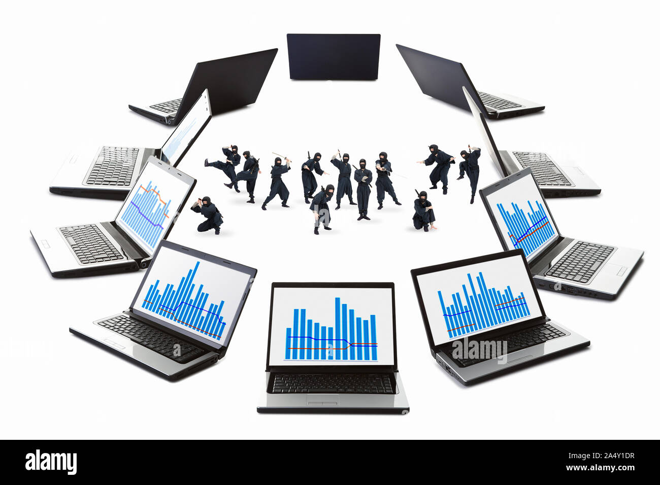 Ninja and PC Stock Photo - Alamy