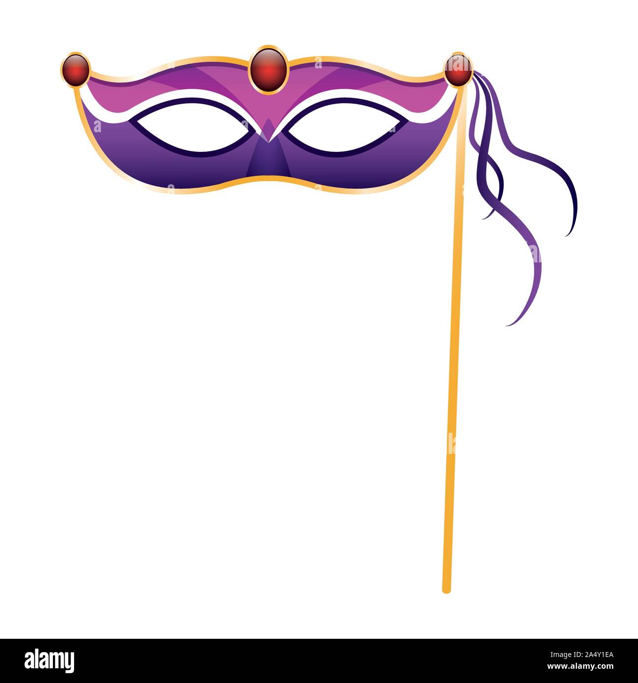 pink Mardi gras mask icon, flat design Stock Vector Image & Art - Alamy