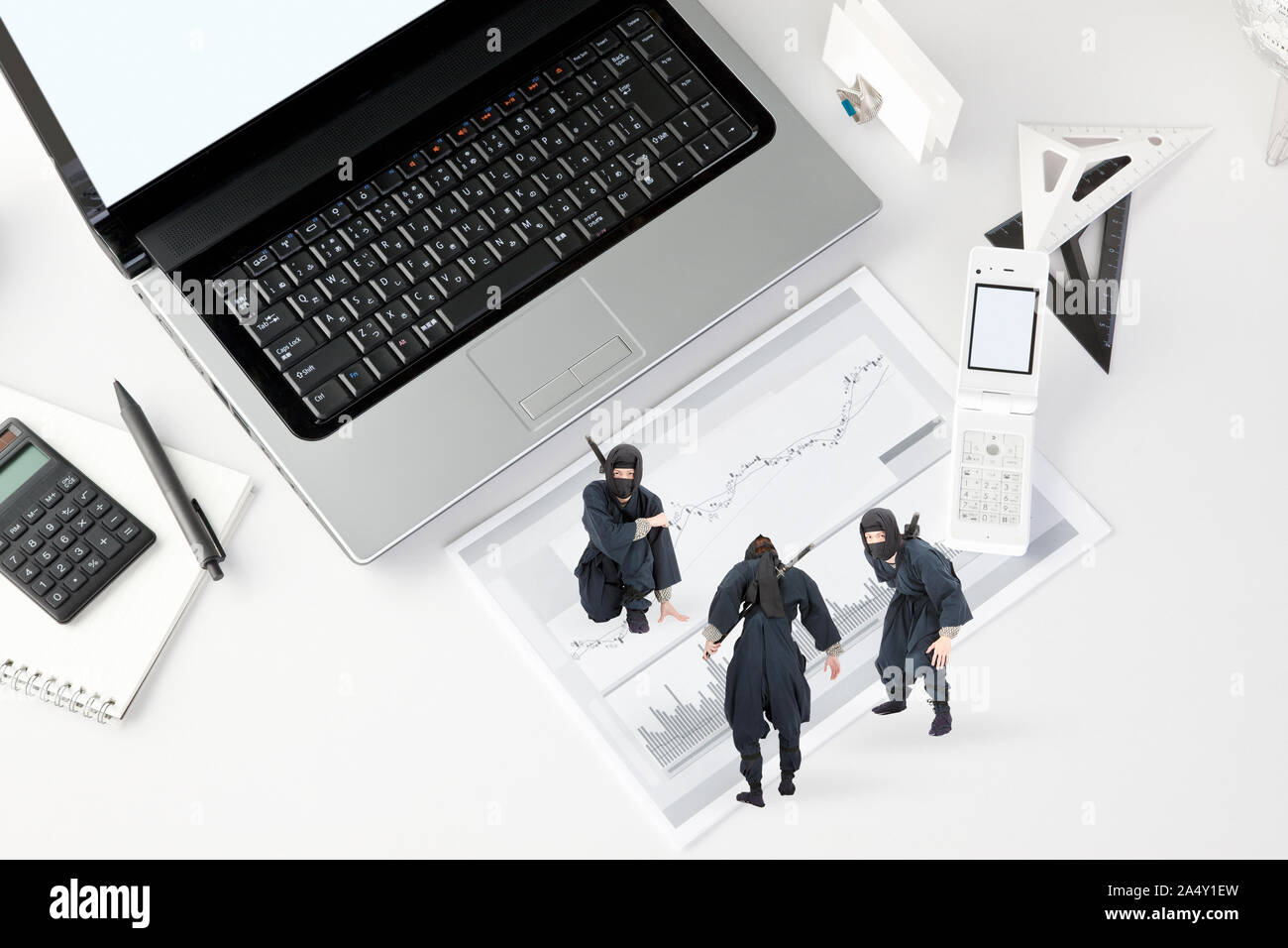 Ninja and PC Stock Photo - Alamy